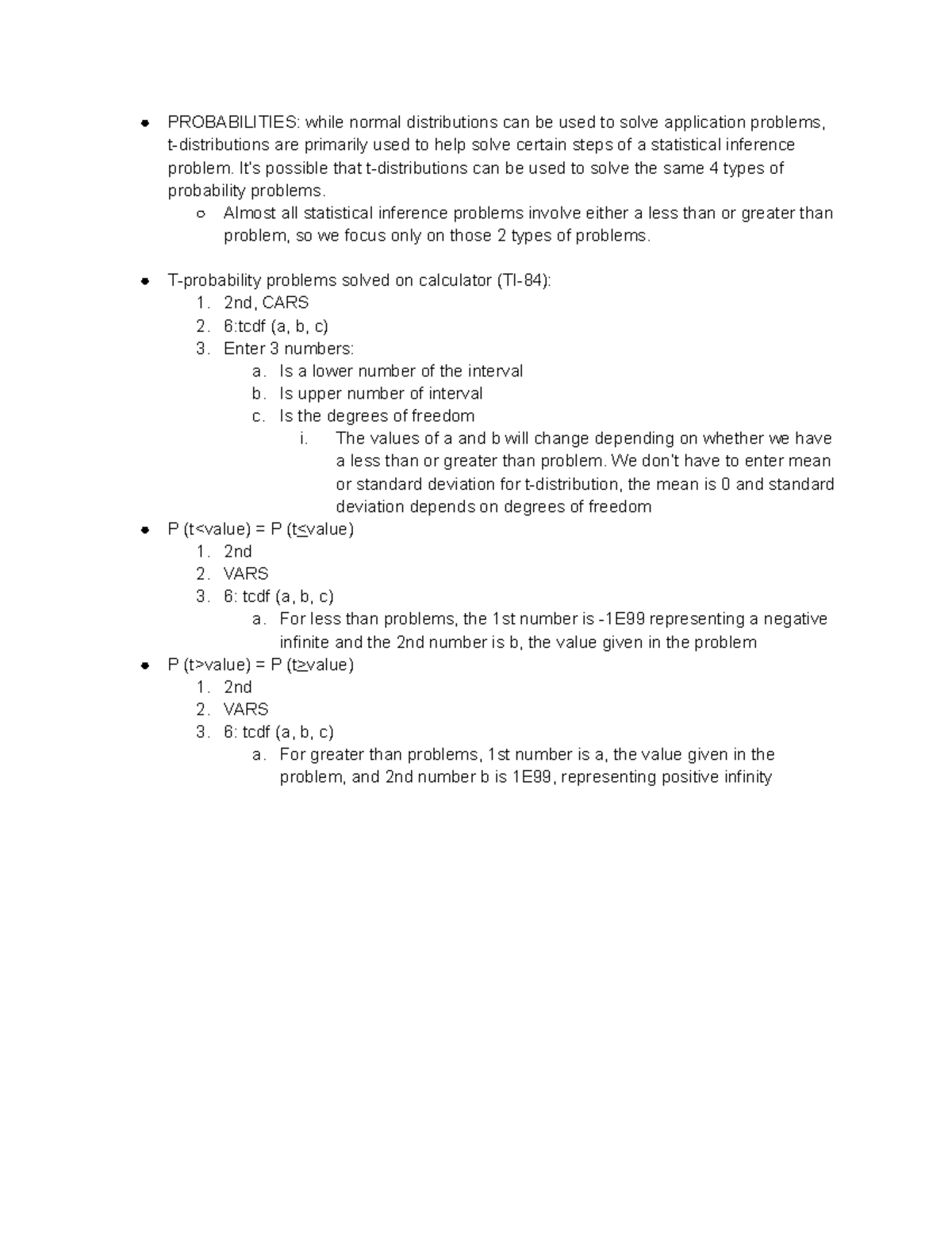 Module 6, Lesson 2.2 t-distribution finding probabilities ...