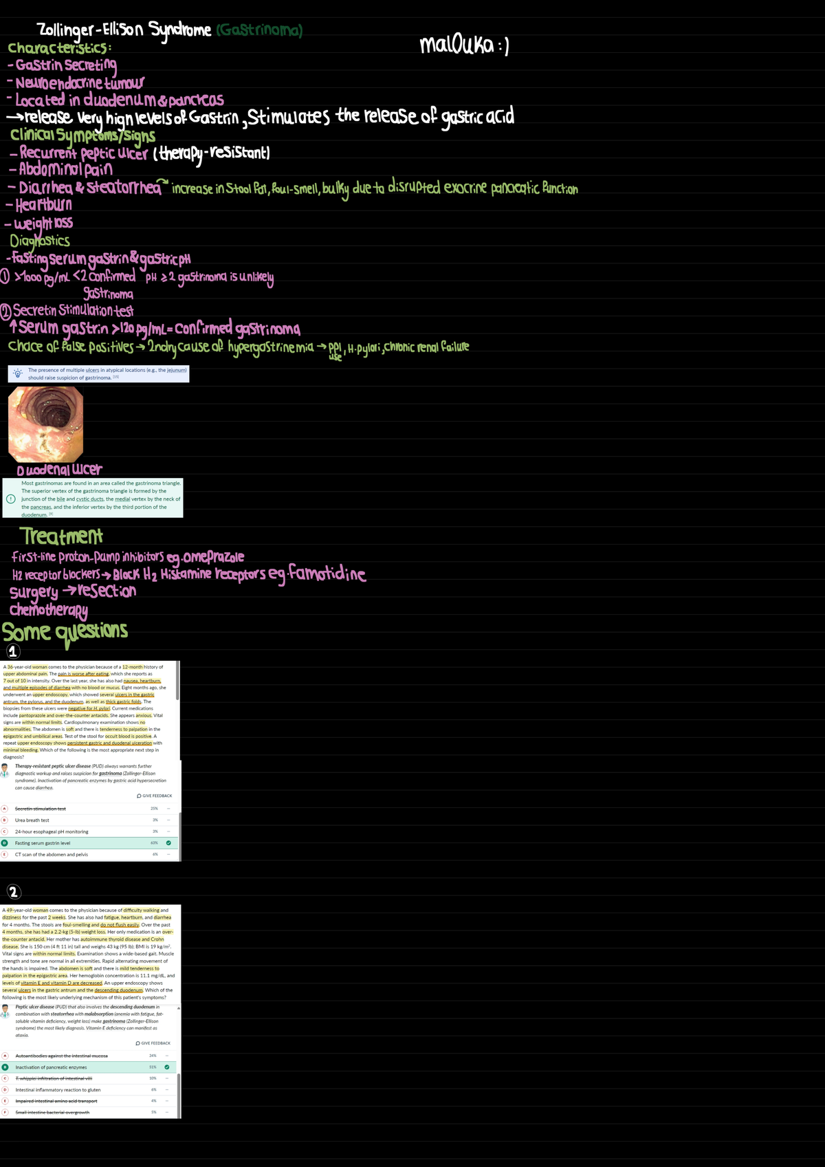 Gastrinoma. (Zollinger-Ellison syndrome) - Syndrome (GaStrinoma ...