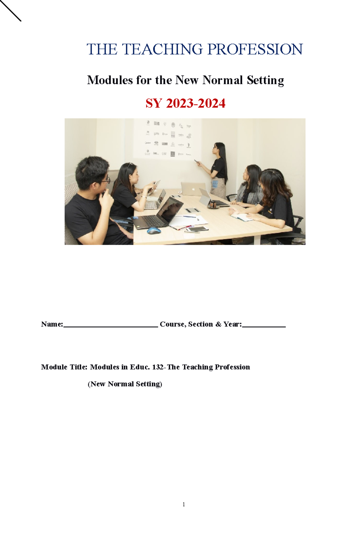 On line module the teaching profession Updated - THE TEACHING ...