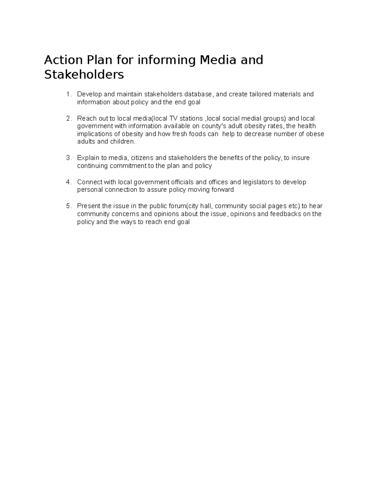 D025 Action Plan for informing Media and Stakeholders CPE Phase 1 ...