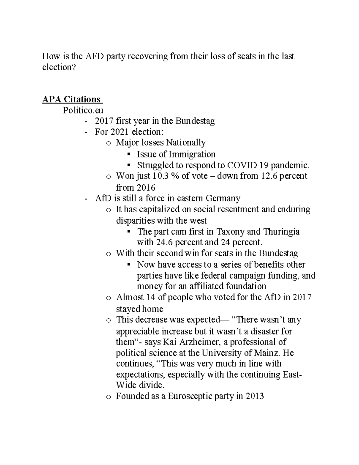 AfD Research Notes - How is the AFD party recovering from their loss of ...