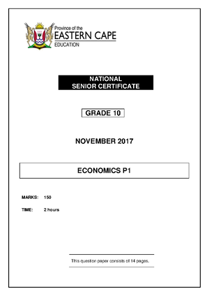 ECONOMICS 1B PAST QUESTION PAPERS - EJM FINAL EXAMINATION PROGRAMME ...