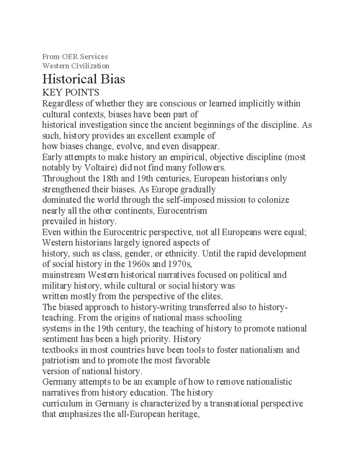 Historical Bias - Architecture History reading - From OER Services ...