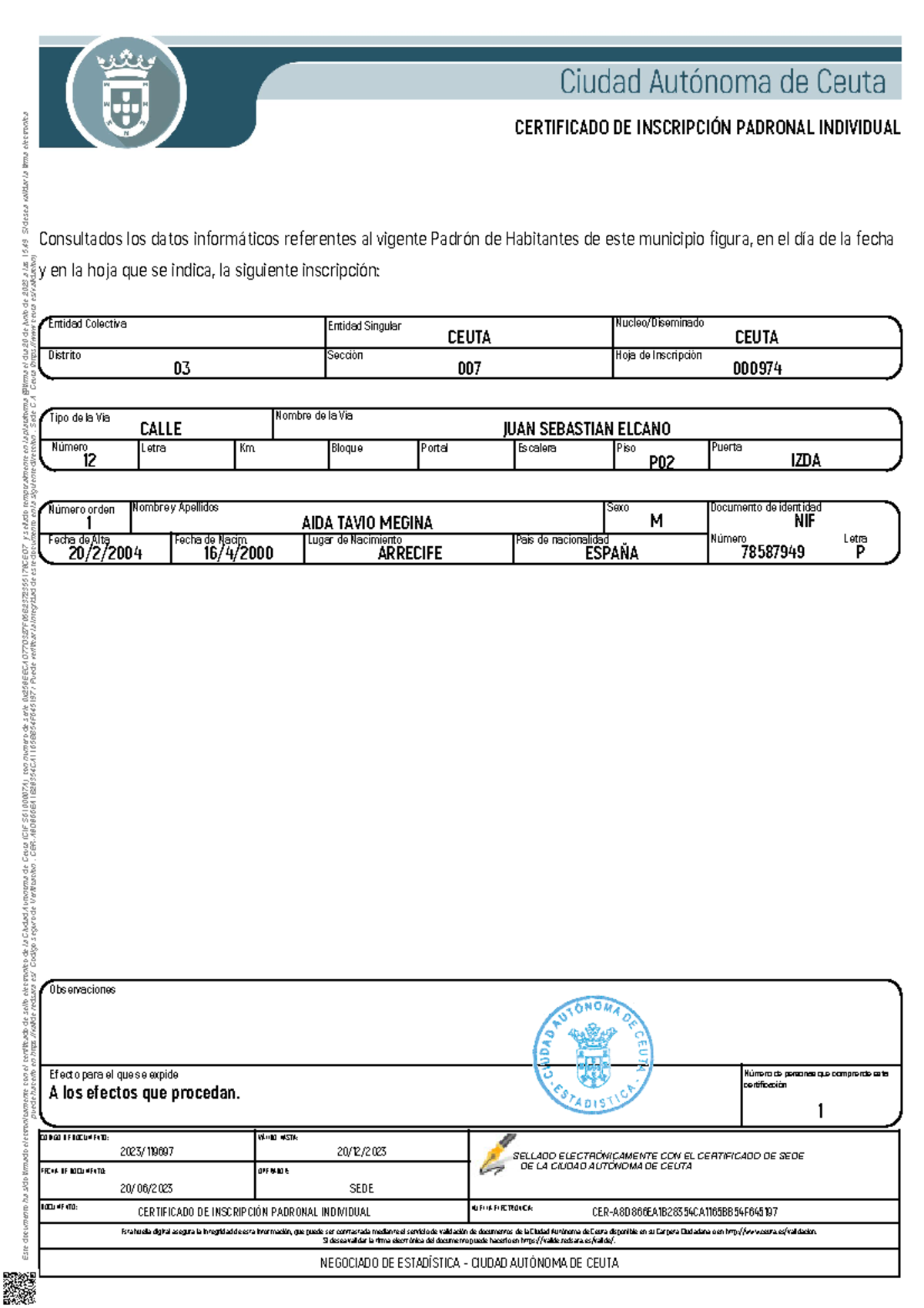78587949 P IPI - rrttyy - CERTIFICADO DE INSCRIPCIÓN PADRONAL ...