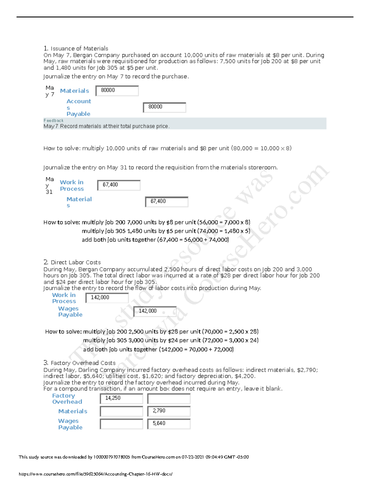 ACCT CH 16 - lecture notes for intro to accounting with francis test ...