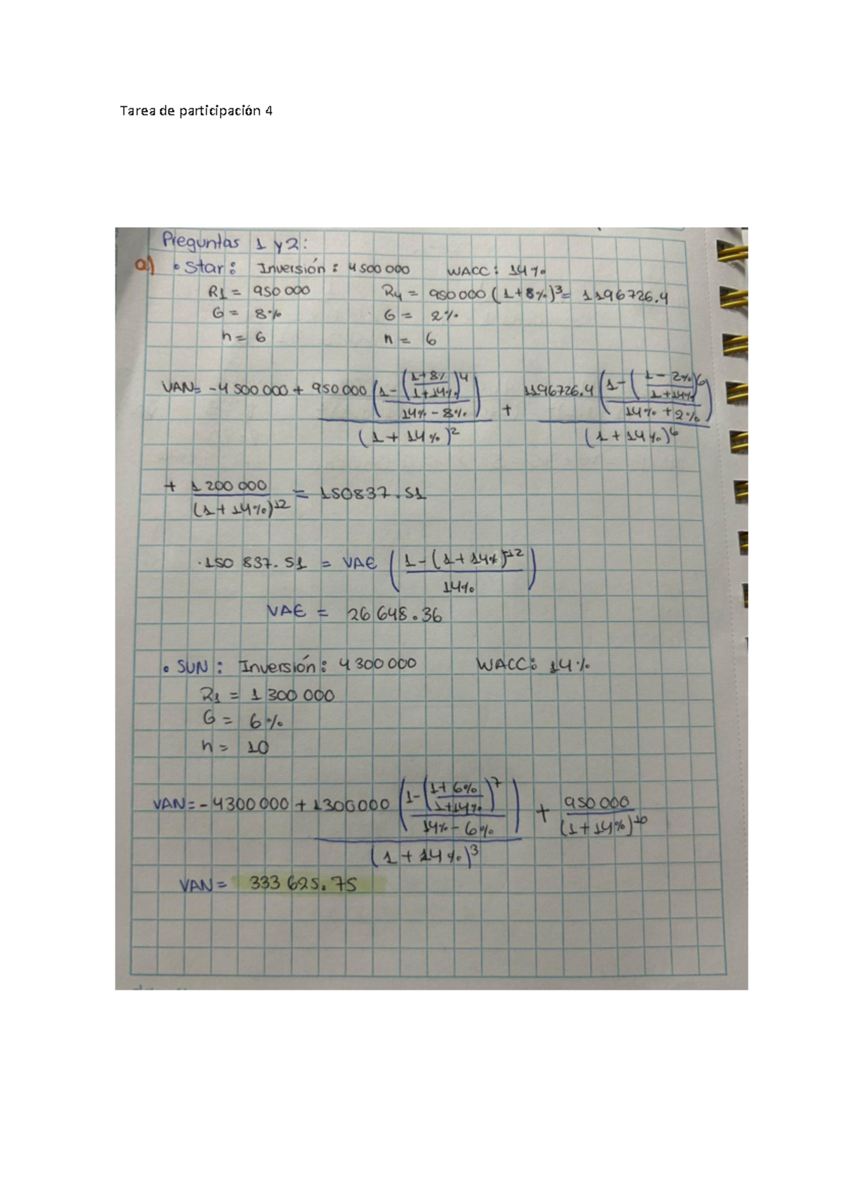 Tarea de Participación 4 Matefi - Matemática financiera - Tarea de participación - Studocu