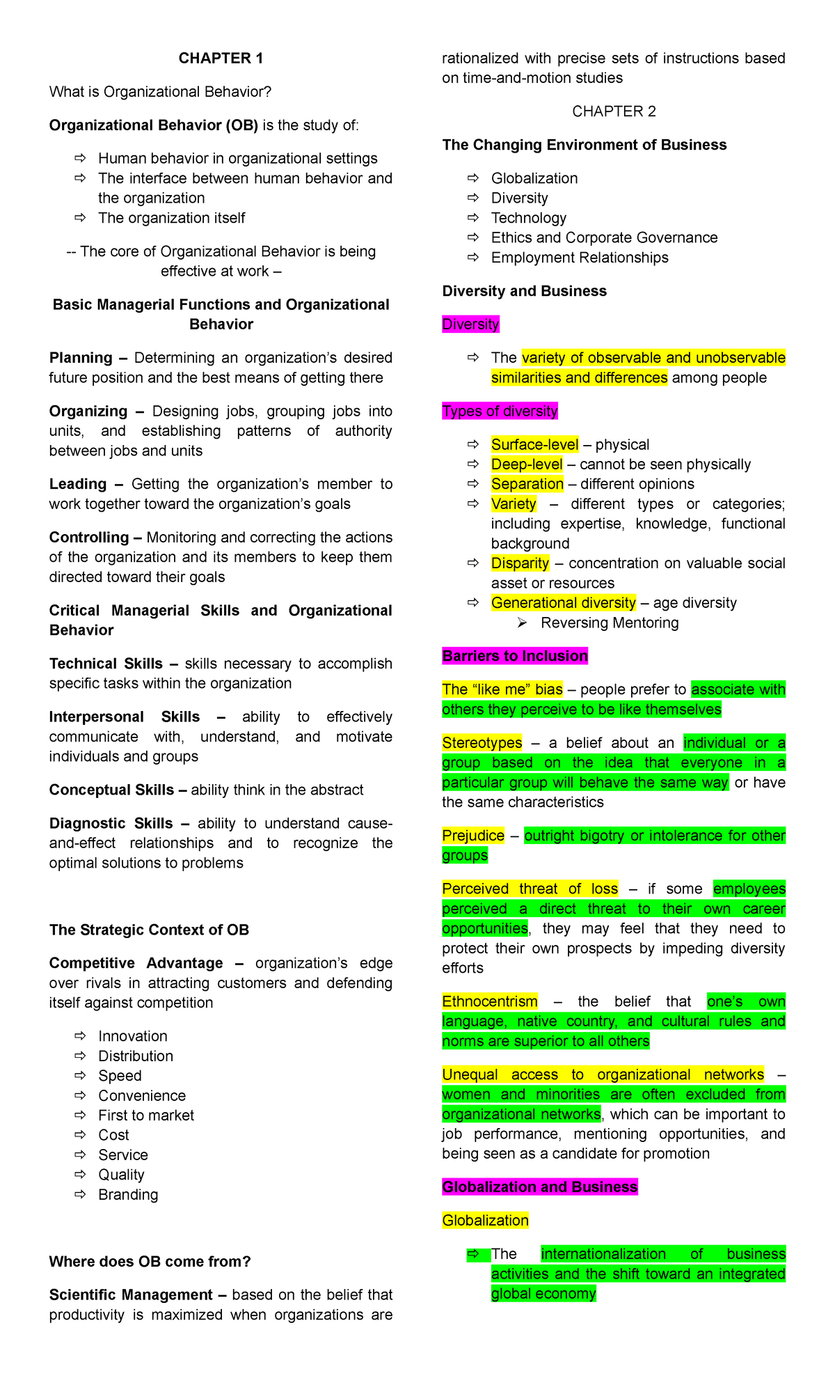 Organizational Behavior: Managing People and Organization 12E Chapter 1 ...