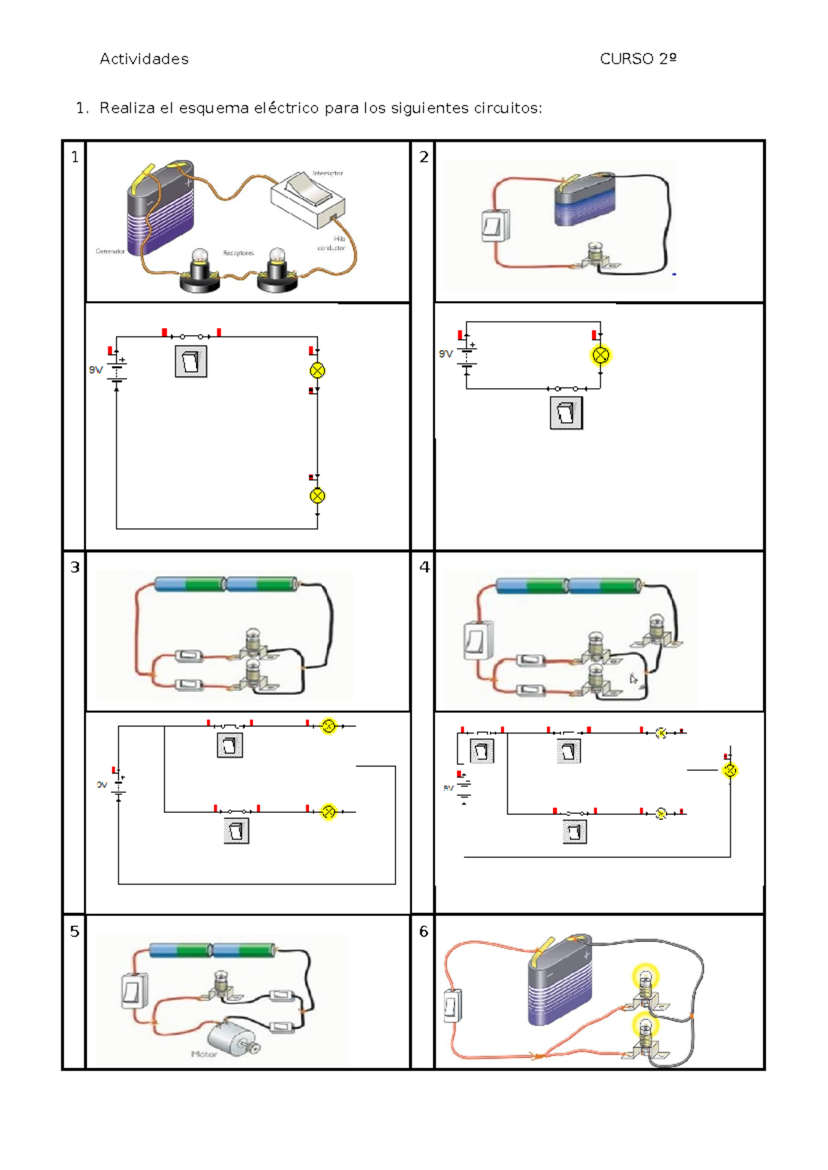 Todas Actividades circuitos y electricidad p - electricidad ESO 1 ...