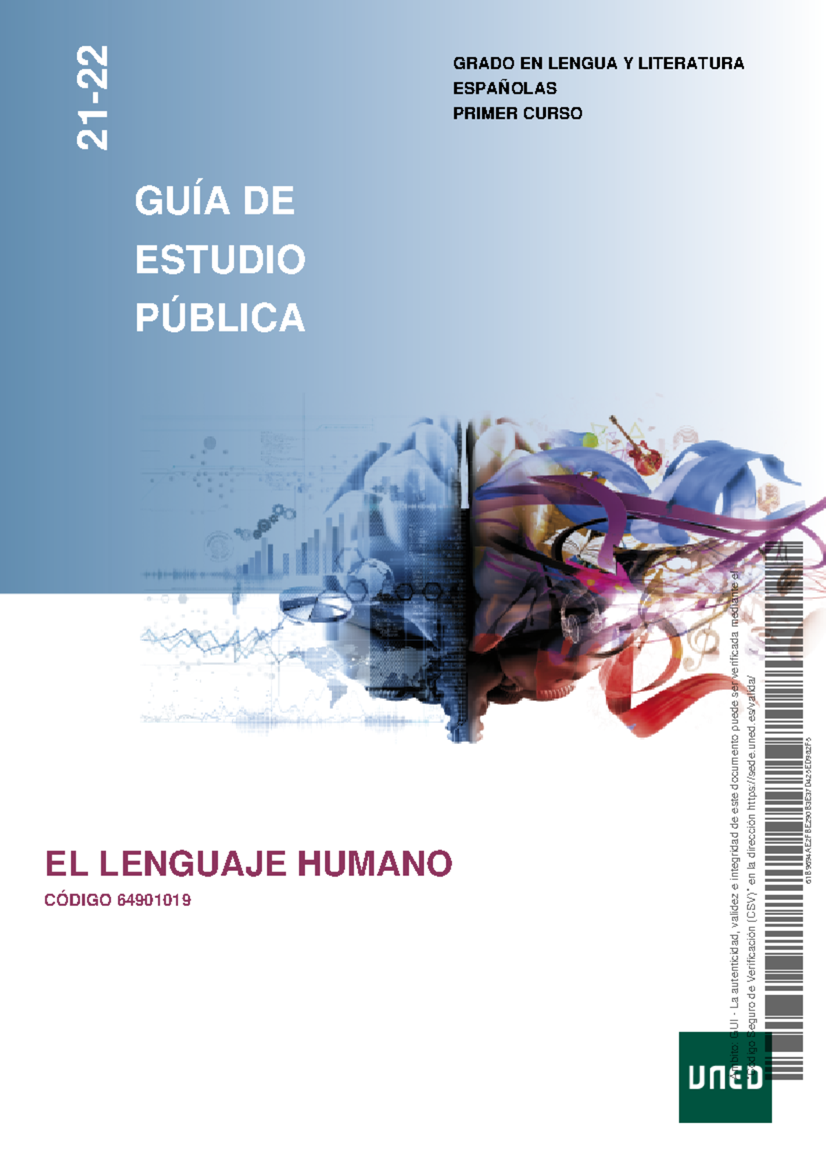 El lenguaje humano - Guía asignatura - 21- GRADO EN LENGUA Y LITERATURA ...