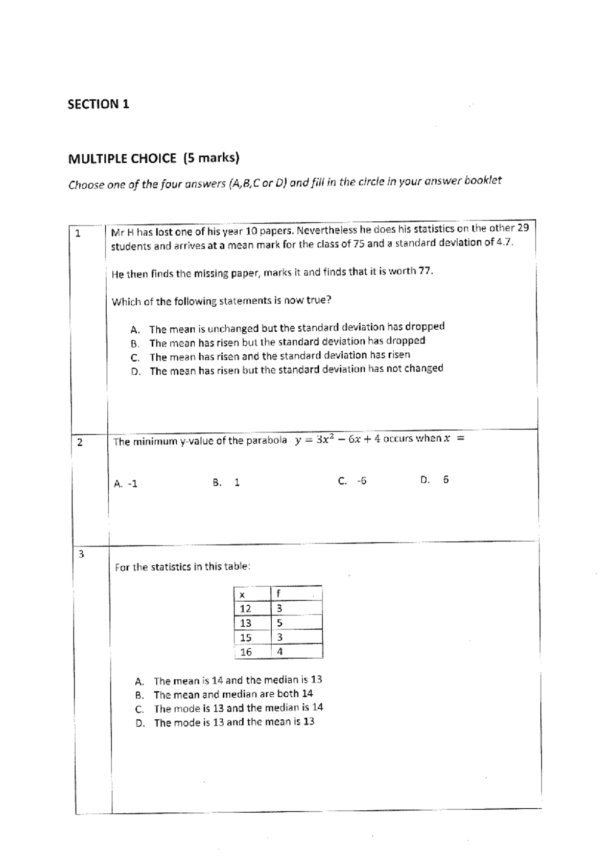 Yr 9 test prep - Studocu