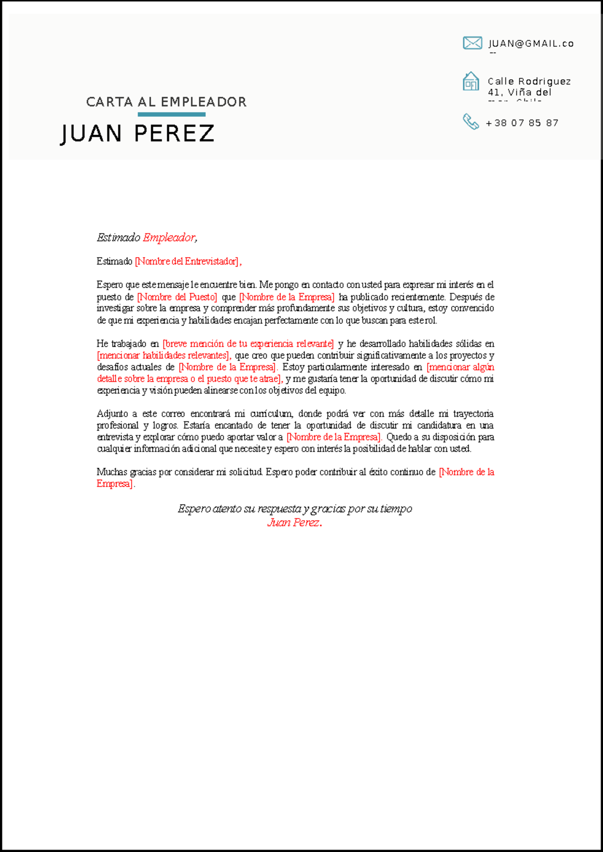 Carta Al Empleador 2 - n/a - CARTA AL EMPLEADOR Estimado Empleador ...