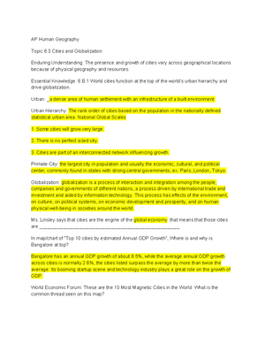 Human geography study guide ew - AP* HUMAN GEOGRAPHY: A STUDY GUIDE 3rd ...