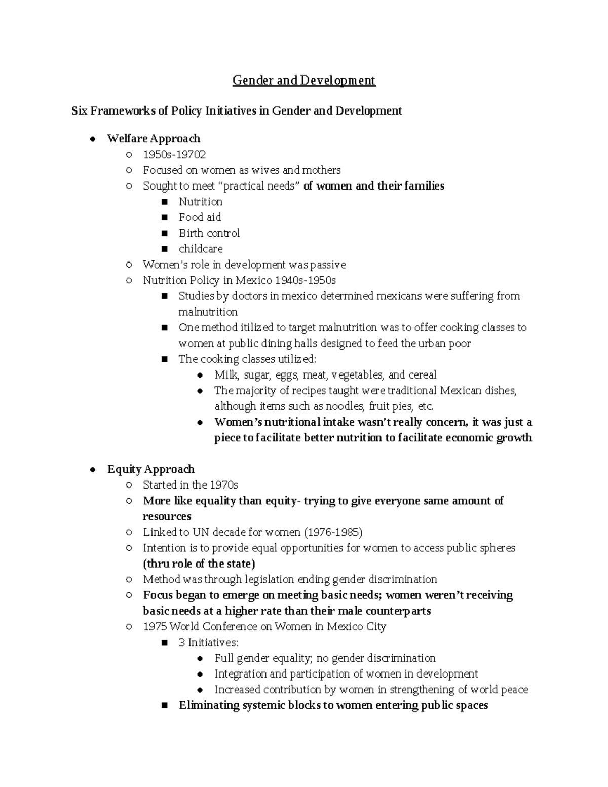 10 17 Gender and Development - Gender and Development Six Frameworks of ...