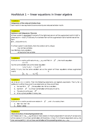 Linear Algebra Cheat Sheet - MA 26500 - Studocu