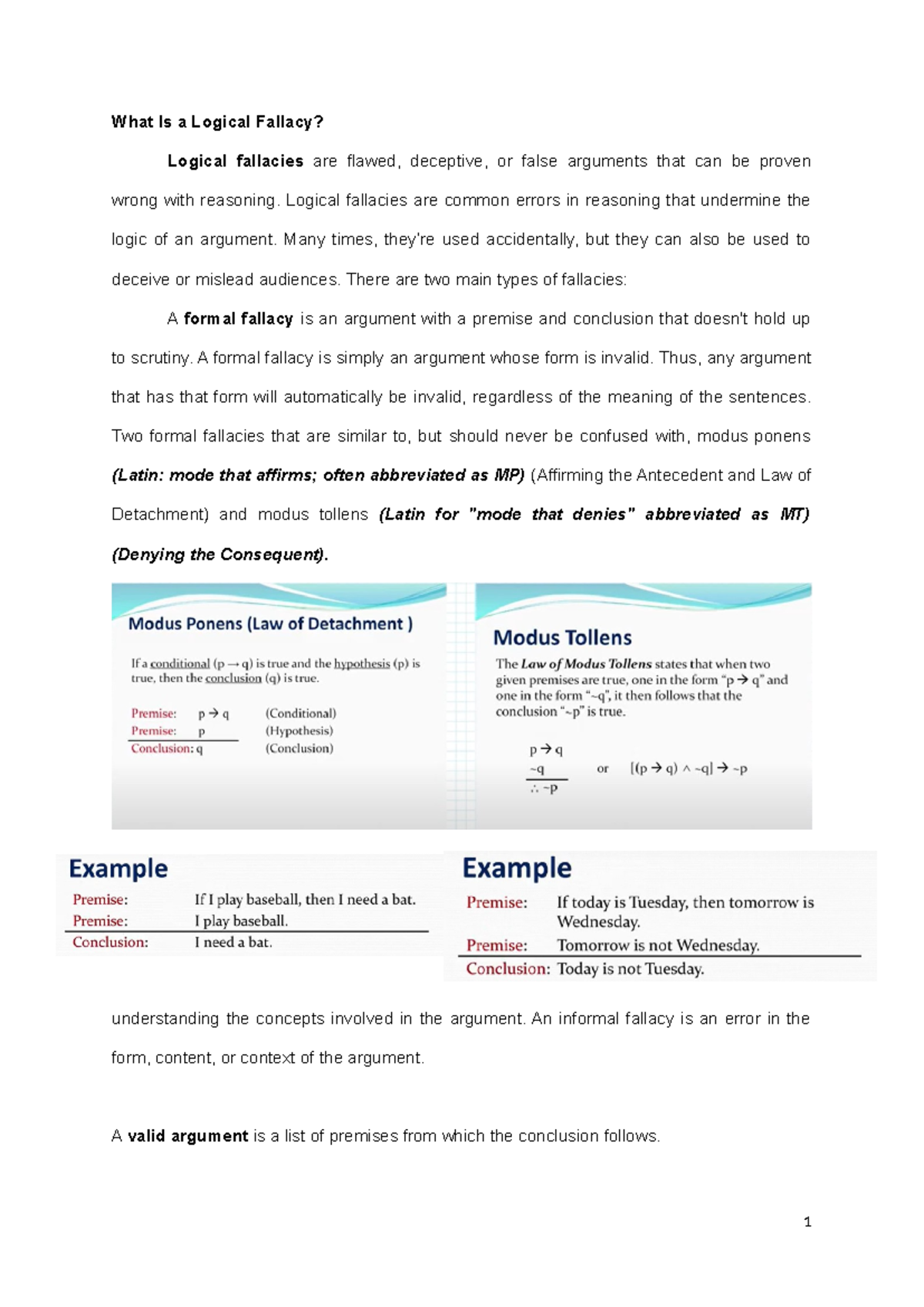 Logical-Fallacies-Handout - What Is a Logical Fallacy? Logical ...