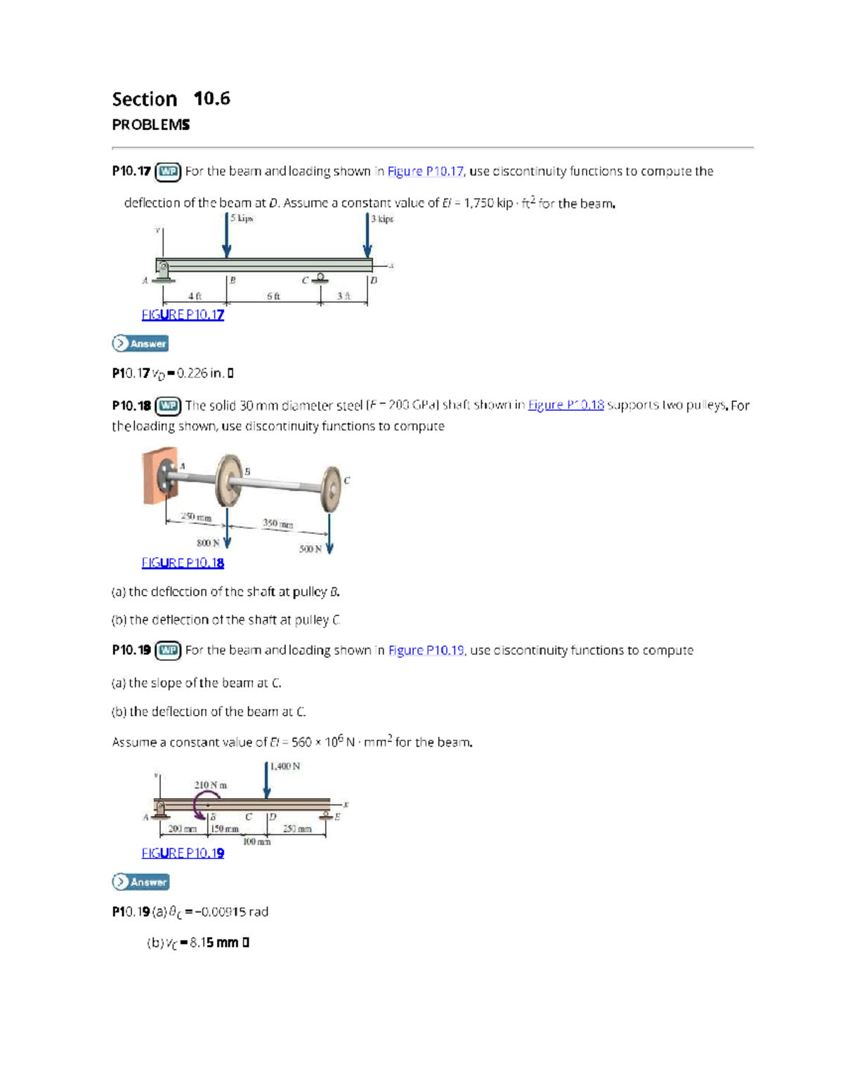 ME101-1P Beam Deflections Problems part 3 - Material Science and ...