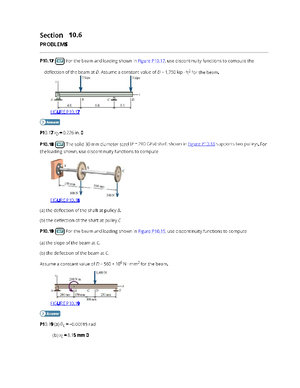 ME101-1P Bending Problems - Material Science and Engineering for ...