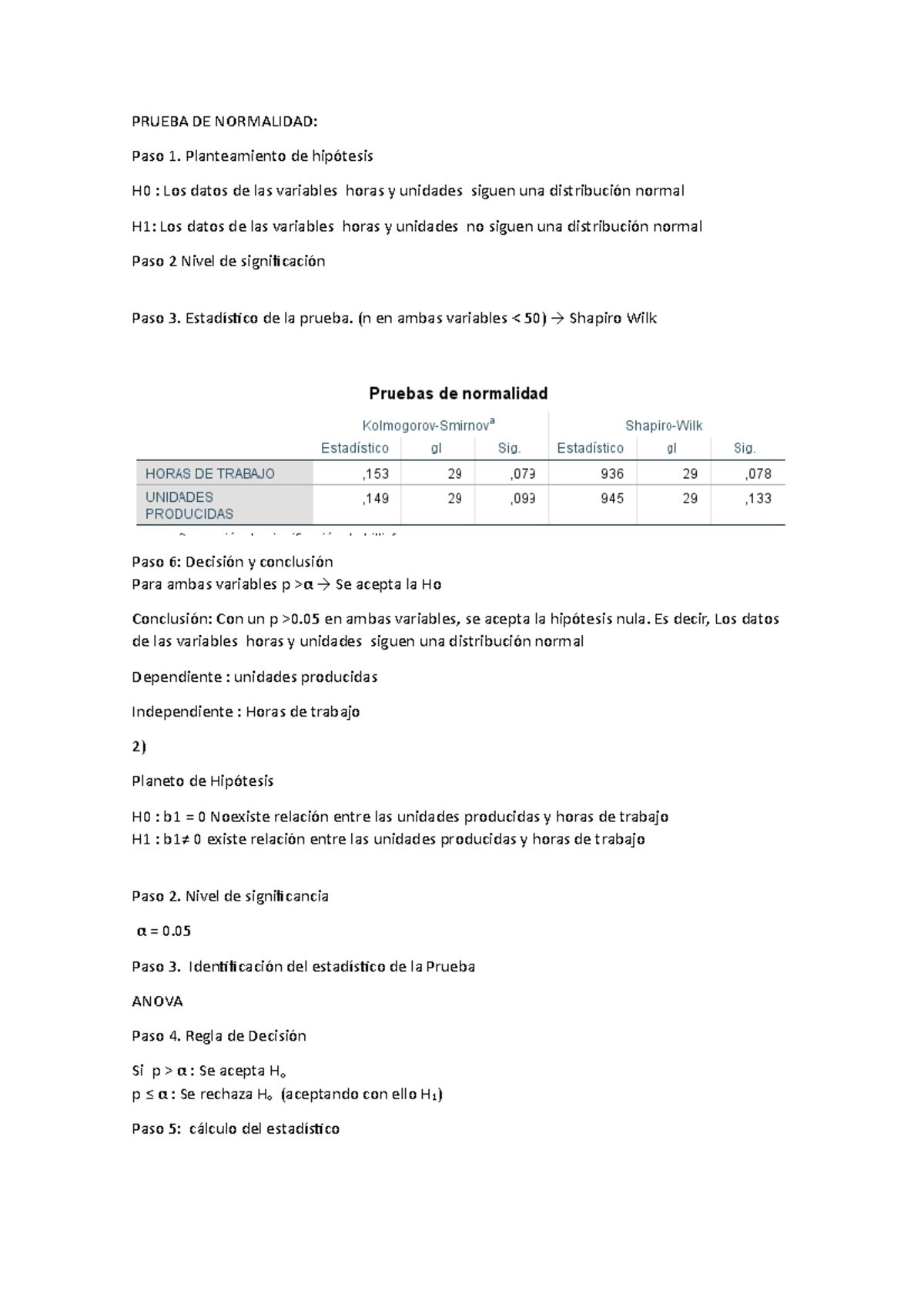 P4 1 -12 - tareas , practicas - PRUEBA DE NORMALIDAD: Paso 1 ...