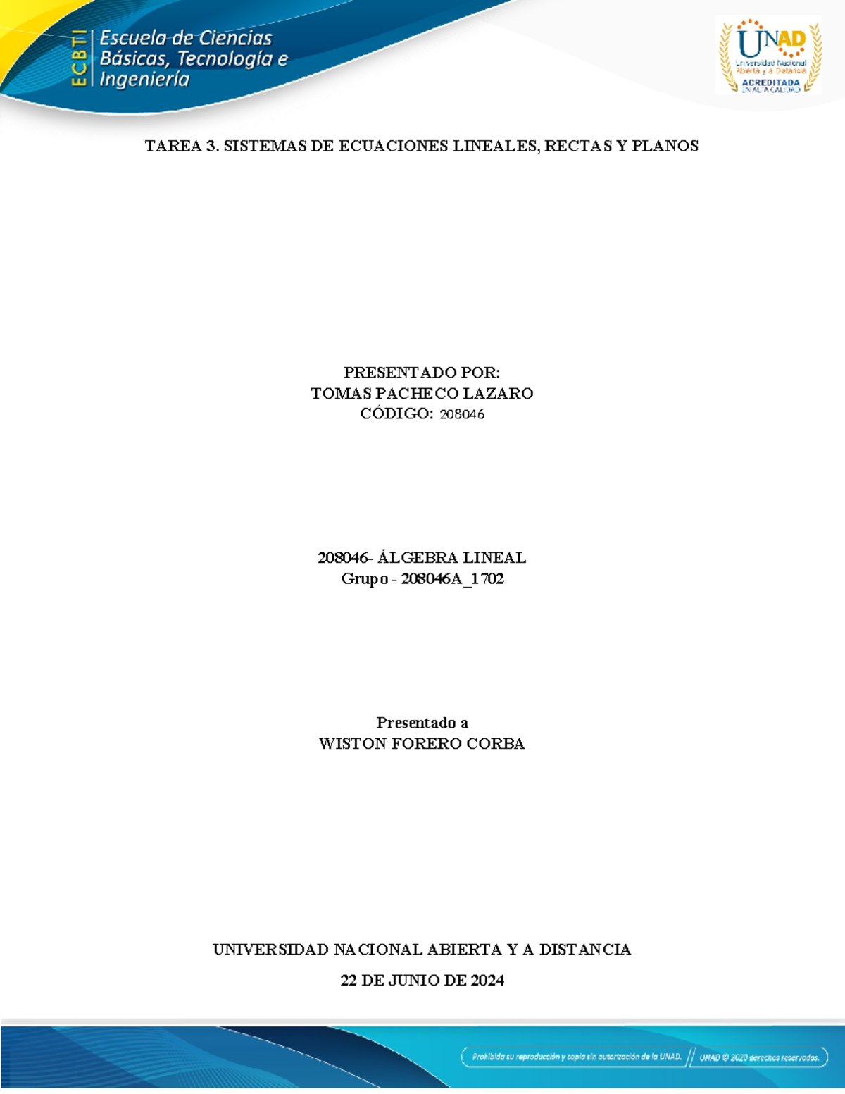 tarea -3 de algebra linial de metodos - TAREA 3. SISTEMAS DE ECUACIONES ...