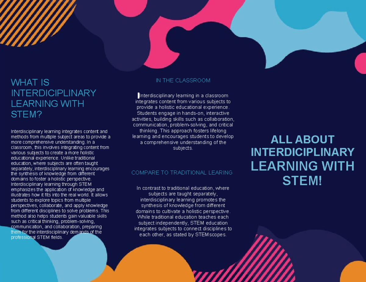 Judy Kittles Interdisciplinary Learning Brochure - WHAT IS ...