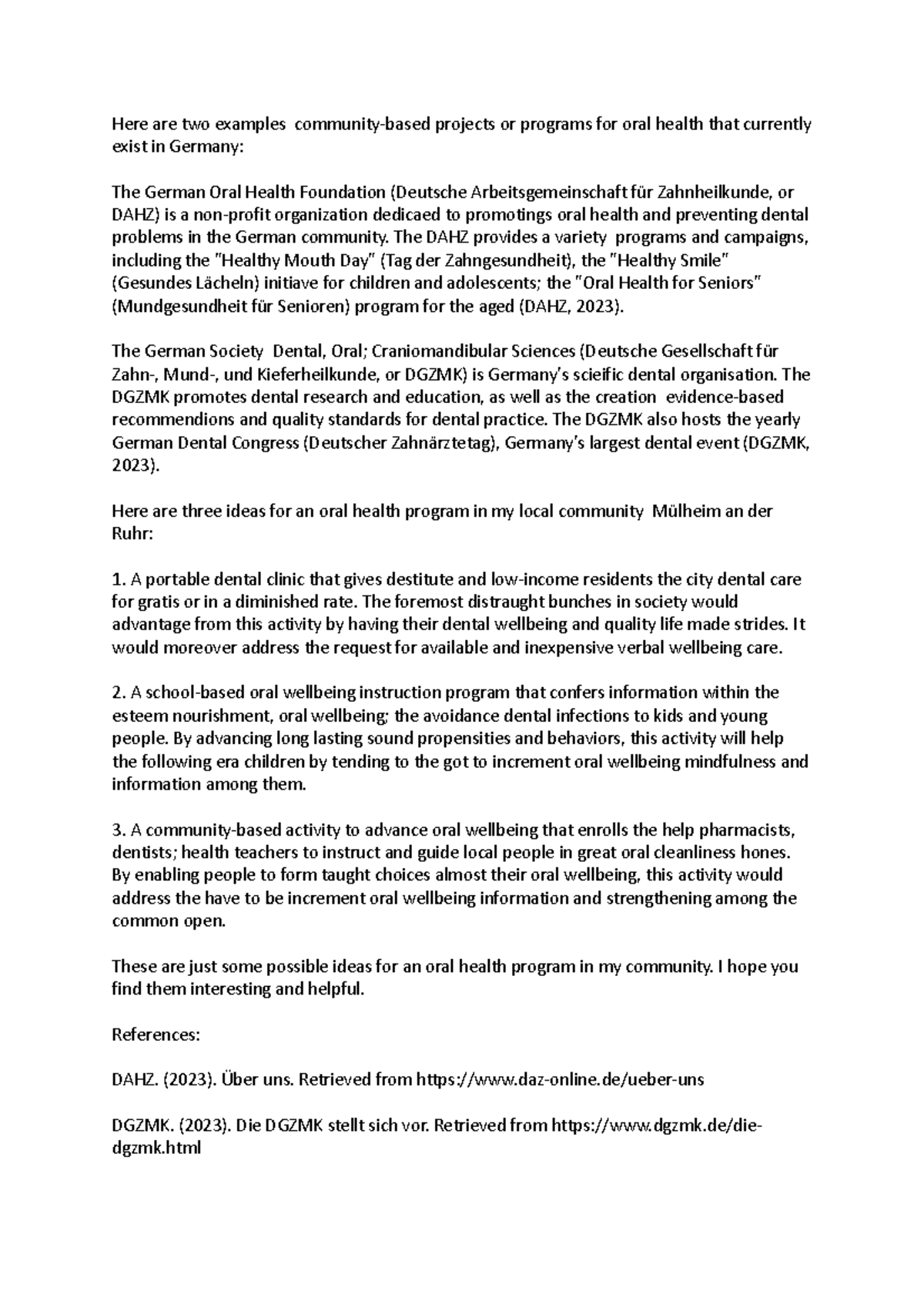 Dis8 HS2720 - Course Work Discussion Assignments - Here are two ...