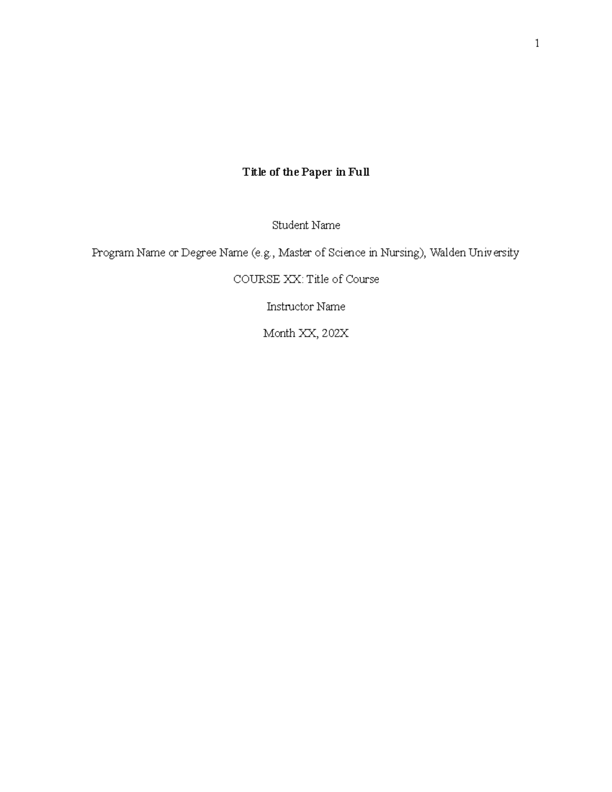 Course Paper Template APA 7 - Zoologia - UFF - Studocu