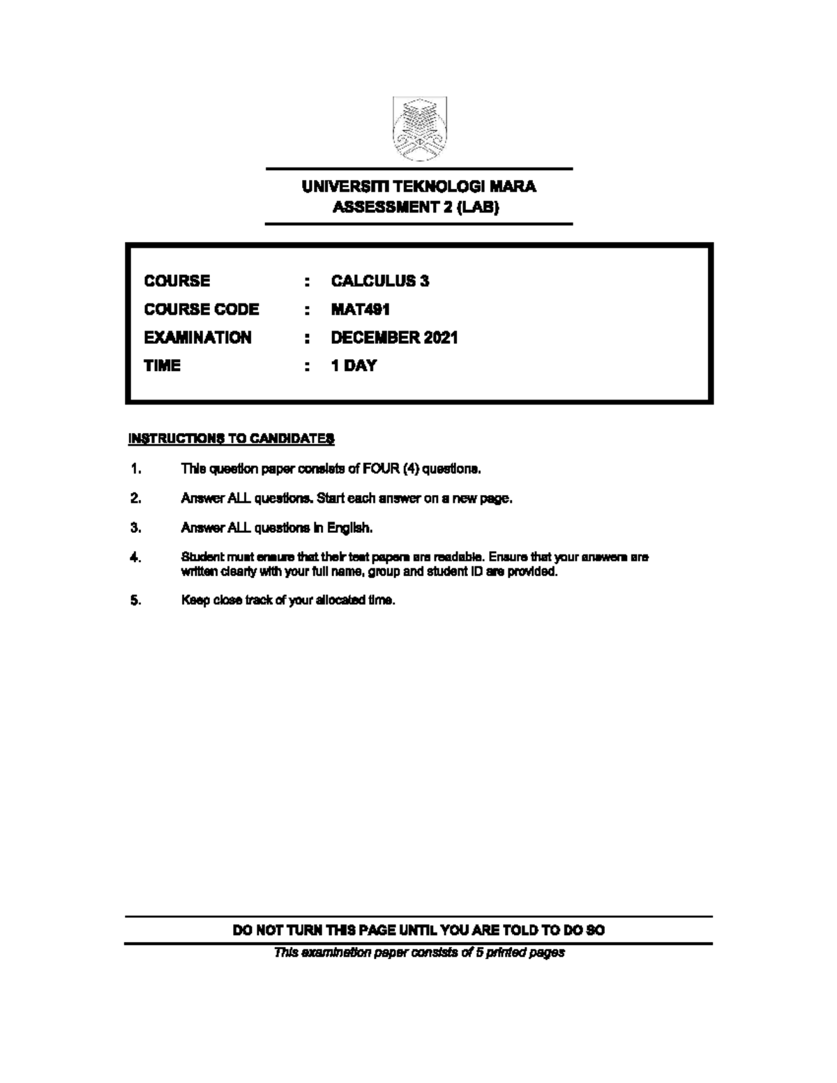 LAB Assesment Narullah AND Akmal Fahmie - calculus III - Studocu