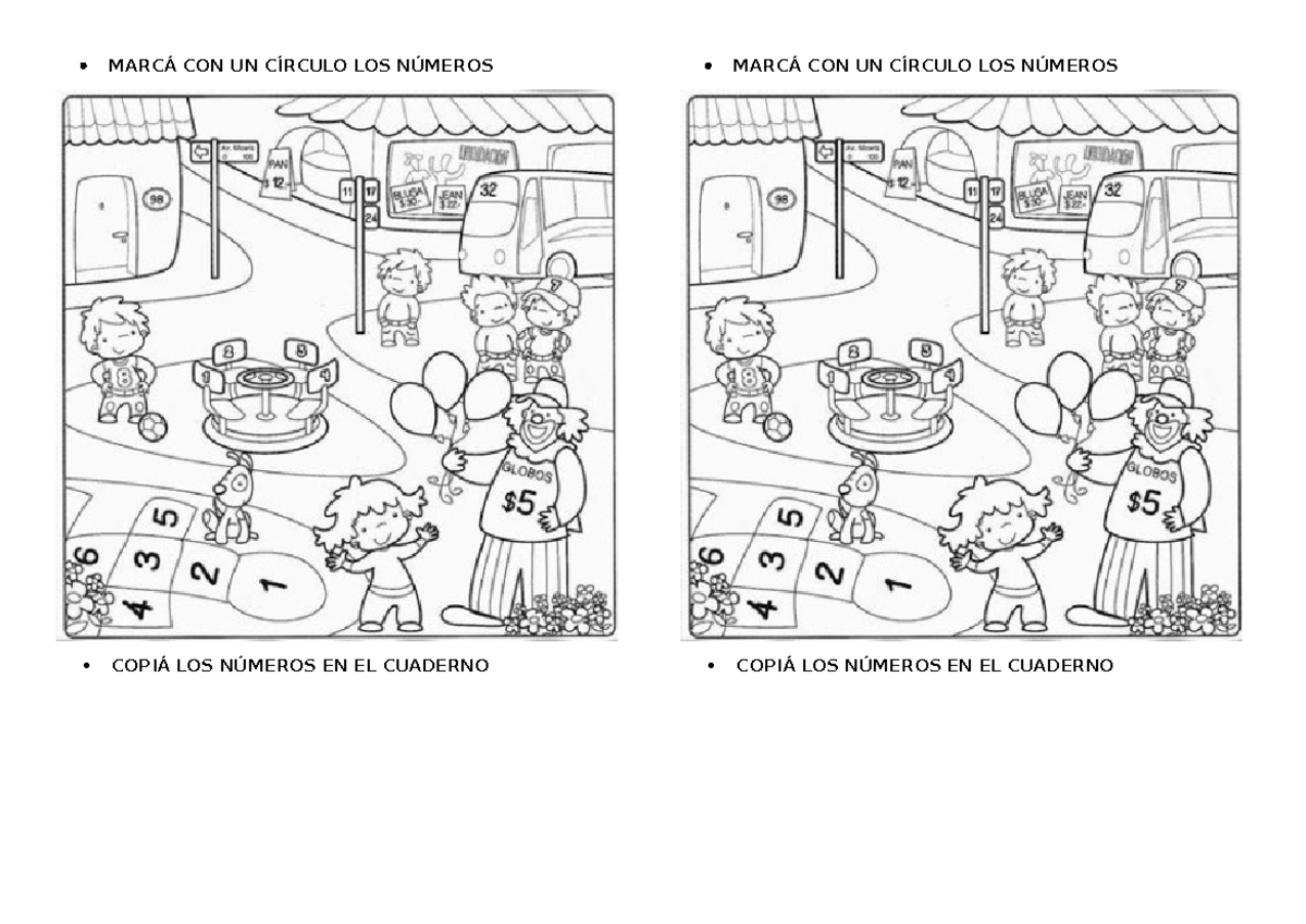 Buscando Numeros - Diferenciar números de letras - Matemática - Primer ...