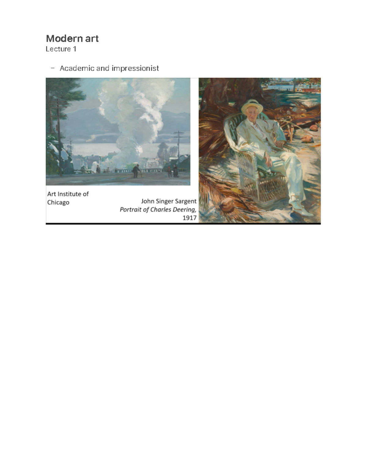 Modern art - – Modern art Lecture 1 Academic and impressionist ...