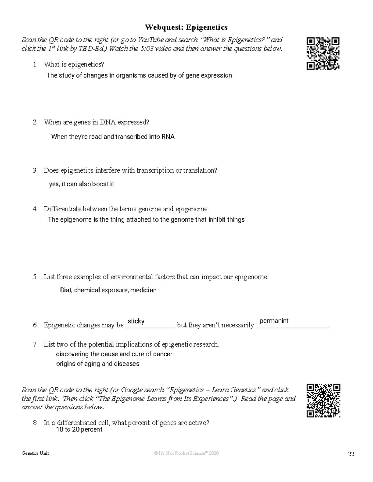 Jaycob Wright - Microsoft Word - Packet - Genetics - Genetics Unit © It ...