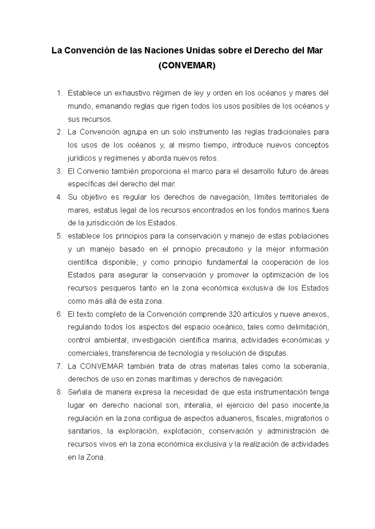 Convemar - La Convención de las Naciones Unidas sobre el Derecho del ...