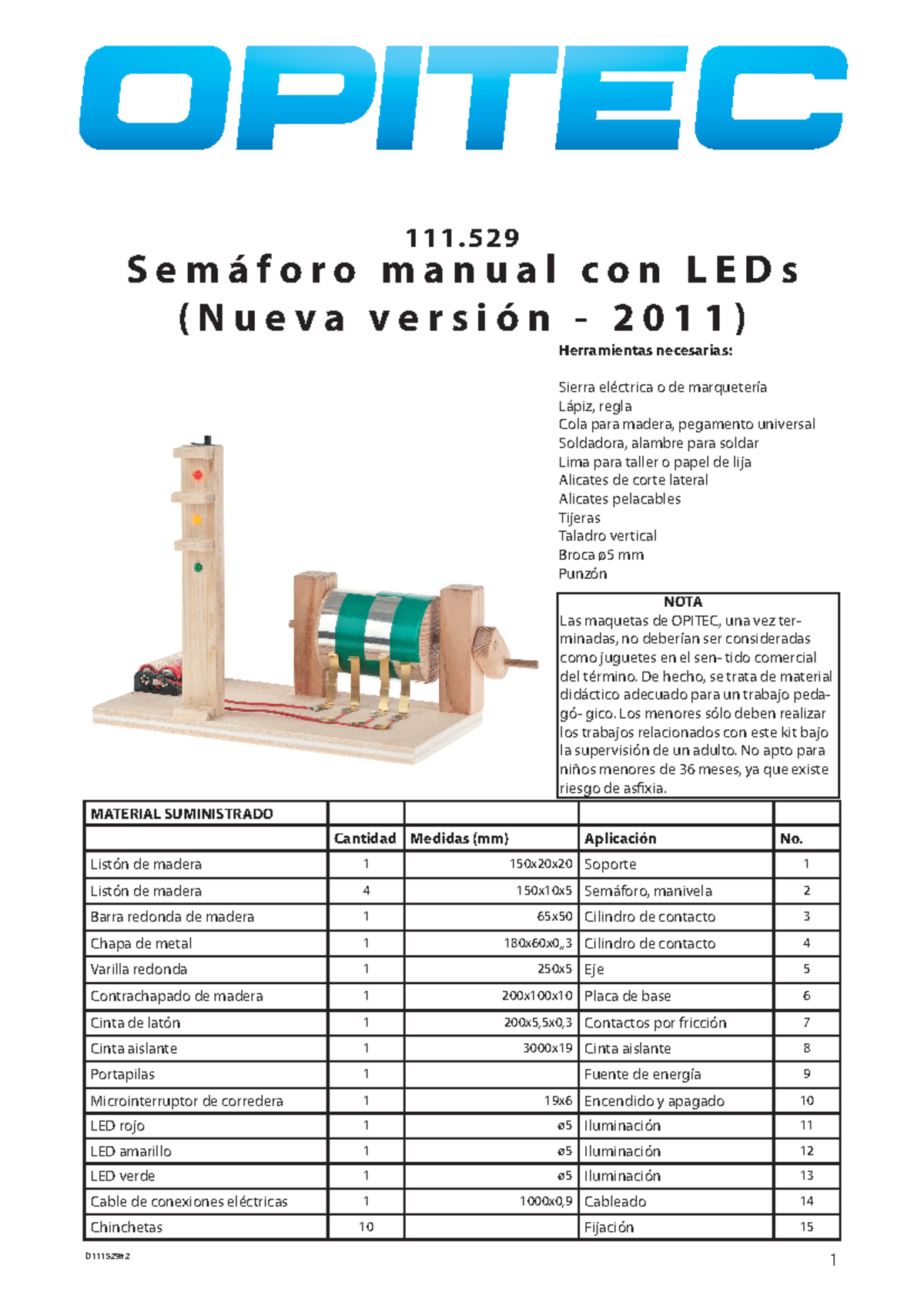 Semaforo manual - SA7 Proyectos electricidad - Herramientas necesarias ...