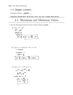 Week10-4 7 4 833 Calculus 2 Worksheet Work - Math 1131 Week 10 ...
