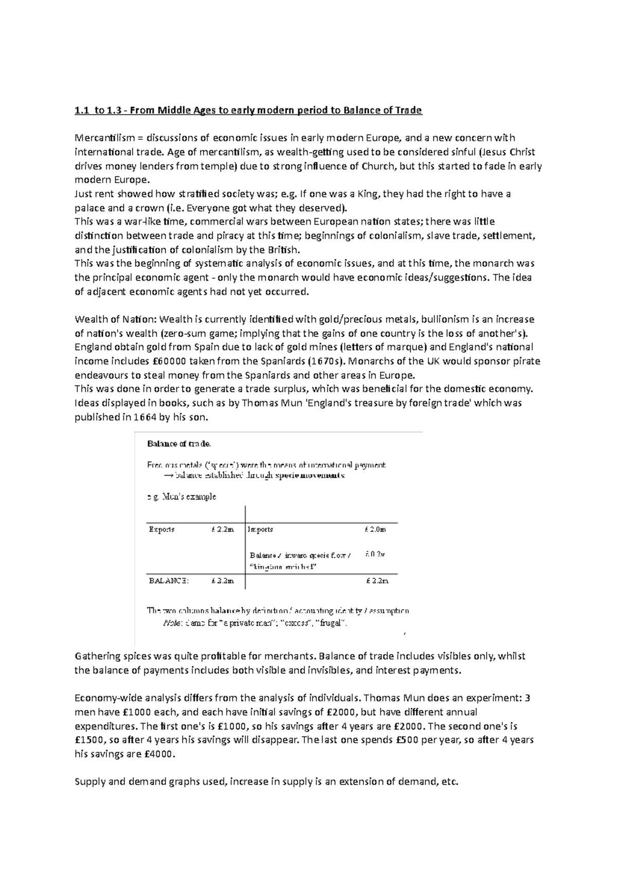 History of Economic Thought Topic 1 Part 1 - 1 to 1 - From Middle Ages ...