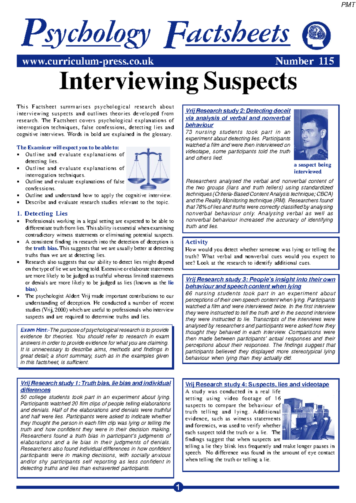 Interviewing Suspects - Interviewing Suspects curriculum-press.co ...