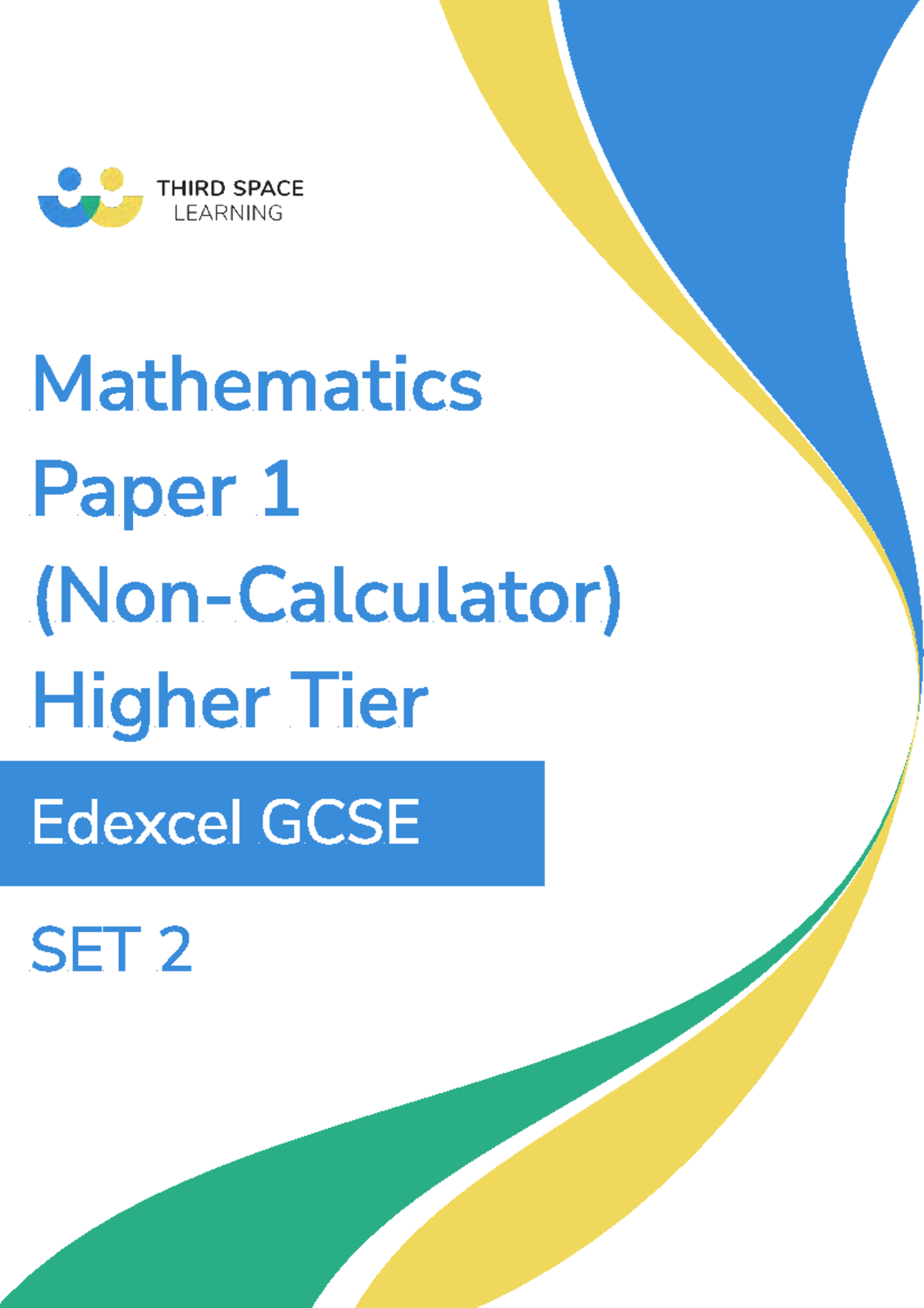 Edexcel Set 2 Higher Paper 1 - Mathematics Paper 1 (Non-Calculator ...