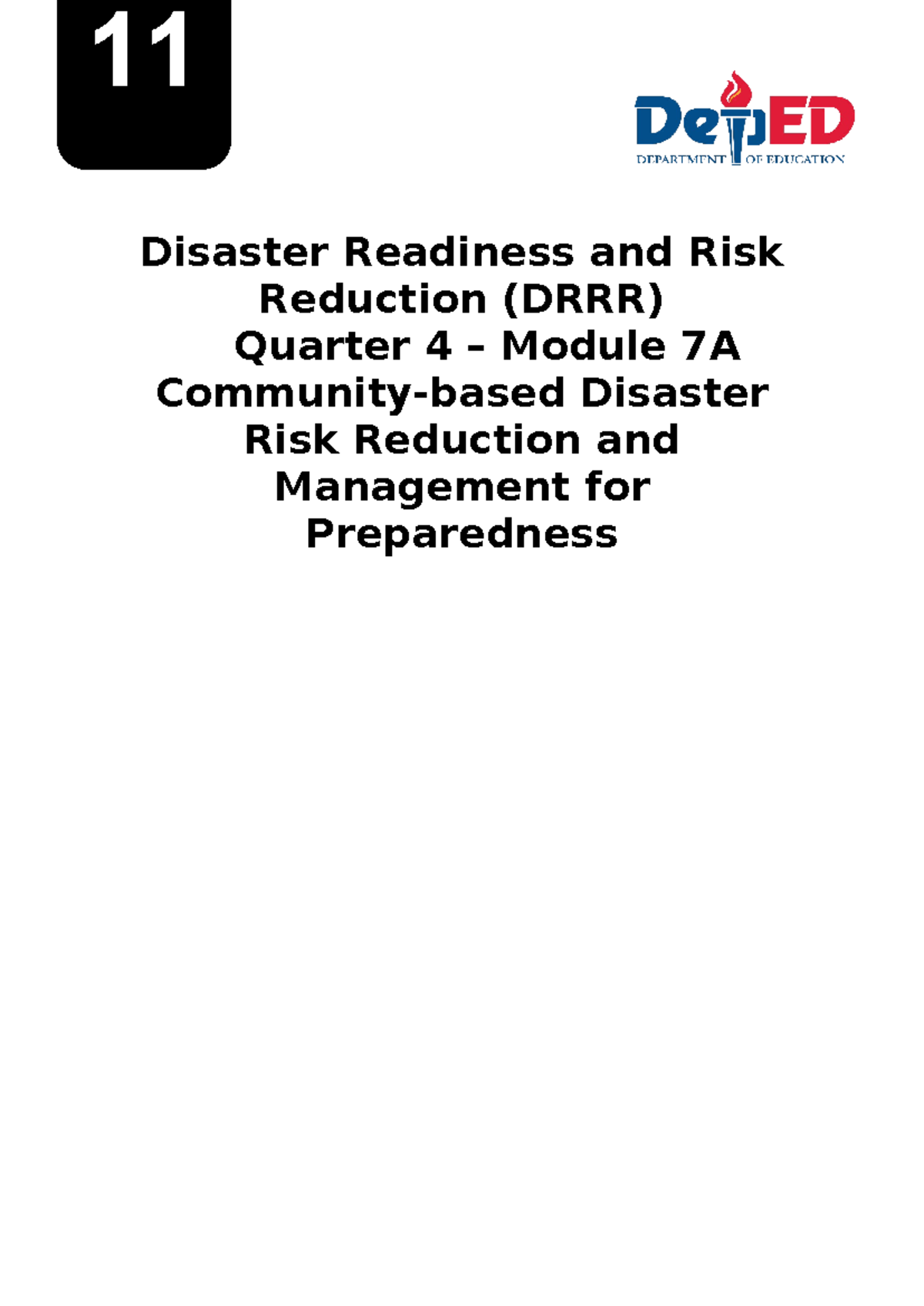 DRRR11-Q4- Module-7A docx - Disaster Readiness and Risk Reduction (DRRR ...