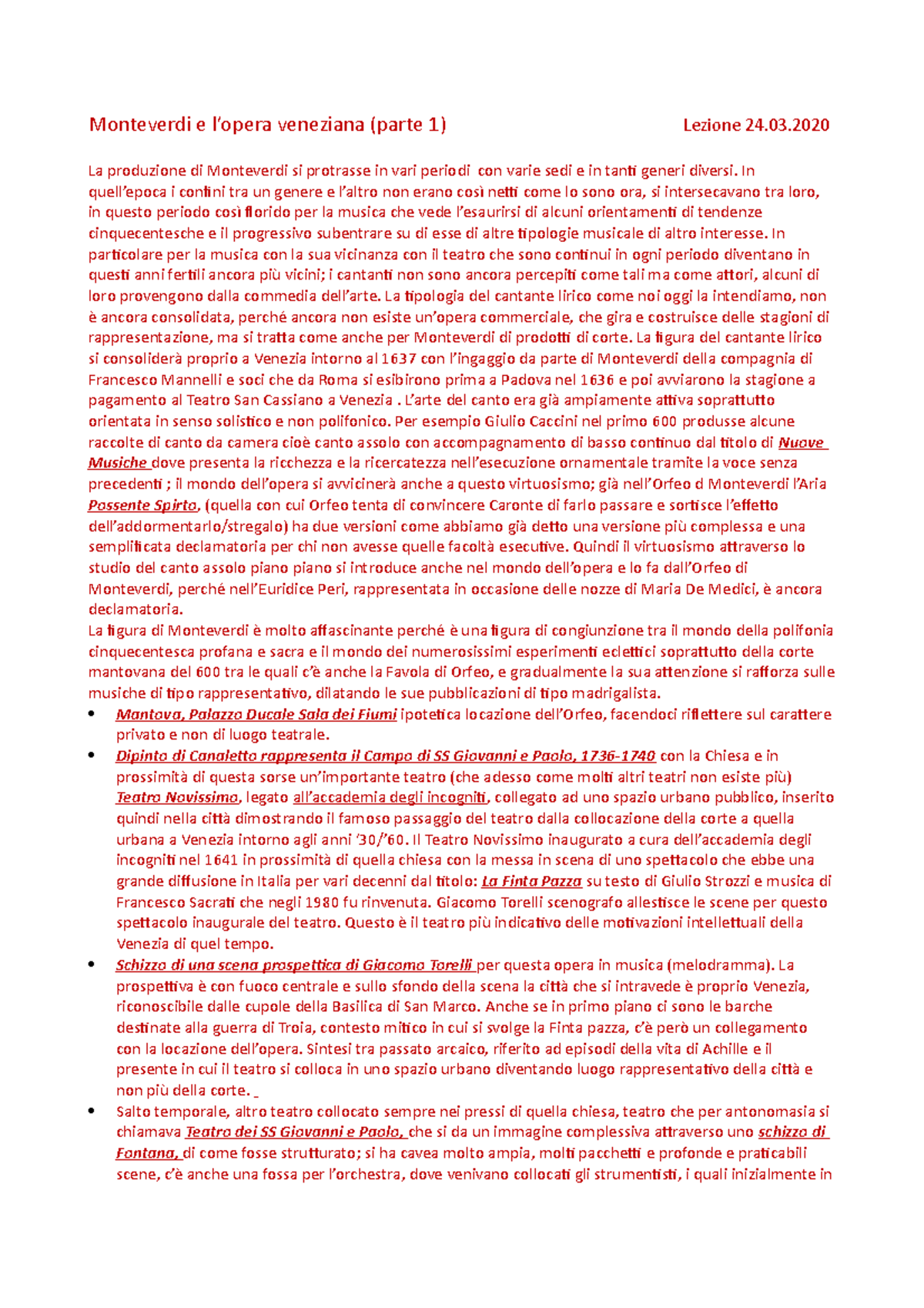 Lezione 8 - lesson - Monteverdi e l’opera veneziana (parte 1) Lezione ...