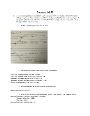 Alex Lehman Computer Lab 8c - Computer Lab 8c Utilize the First Quarter JMP file attached to ...