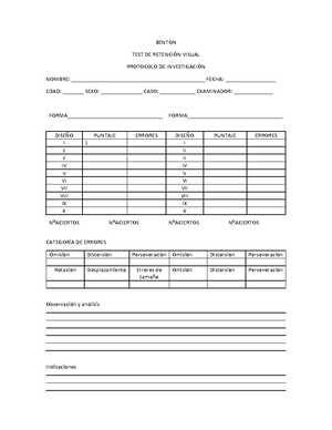 TEST DE Gordon - PERFIL - INVENTARIO DE LA PERSONALIDAD Protocolo P-IPG ...