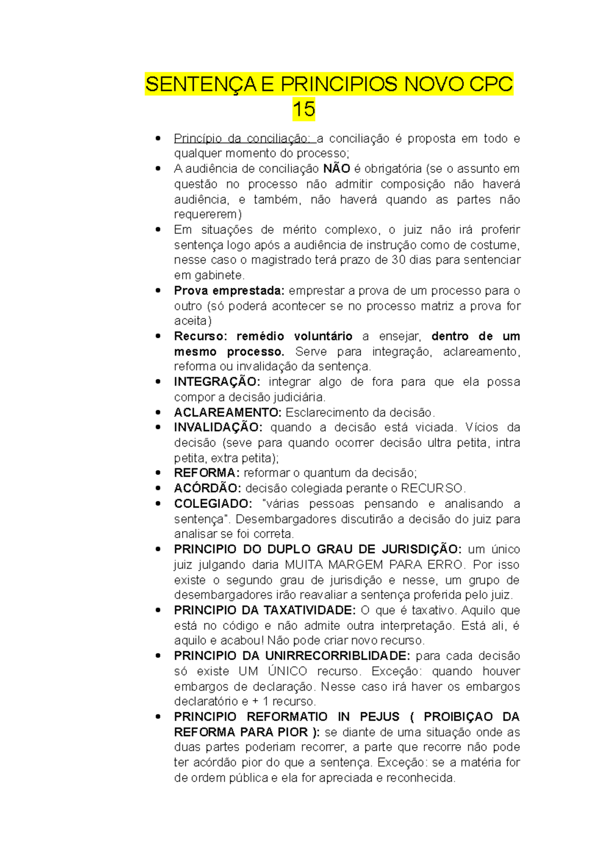 Sentença E Principios NOVO CPC 15 - SENTENÇA E PRINCIPIOS NOVO CPC 15 ...