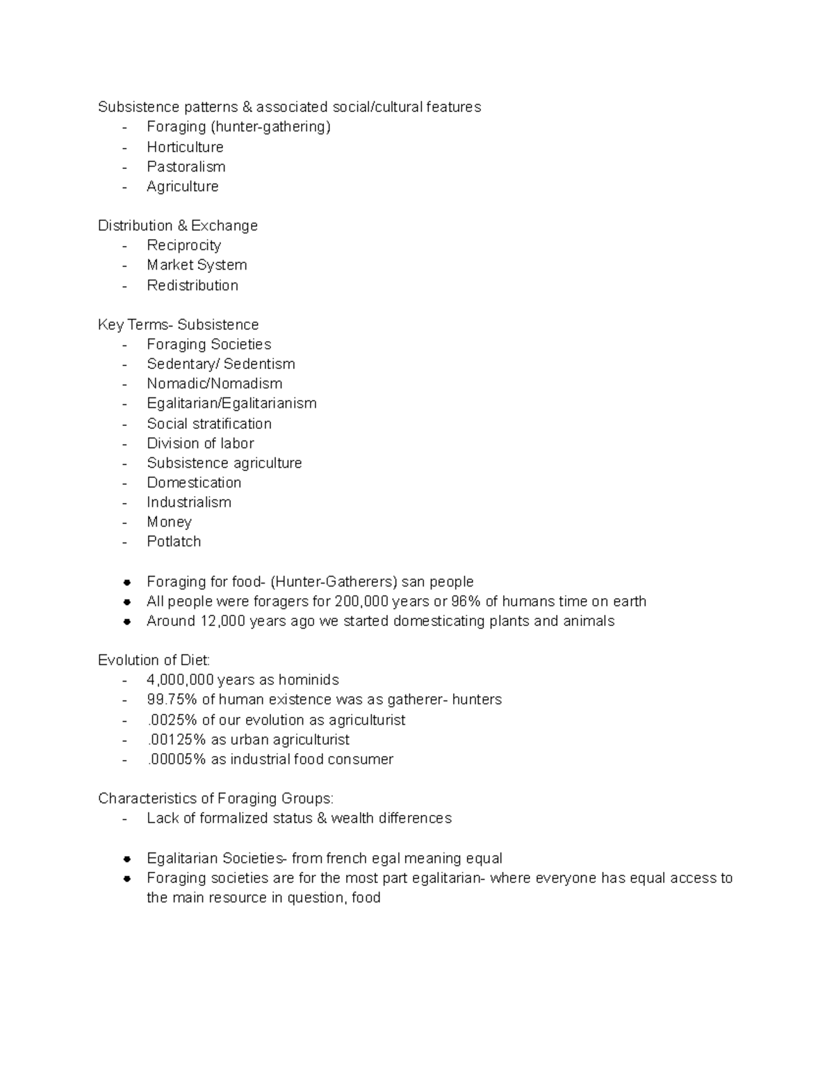 Subsistence- ANT - Subsistence patterns & associated social/cultural ...