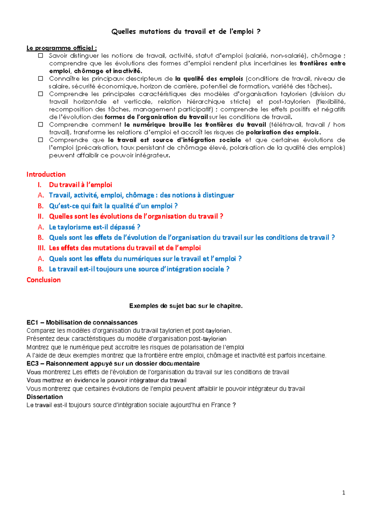 DEF Mutation travail - Quelles mutations du travail et de l’emploi? Le ...