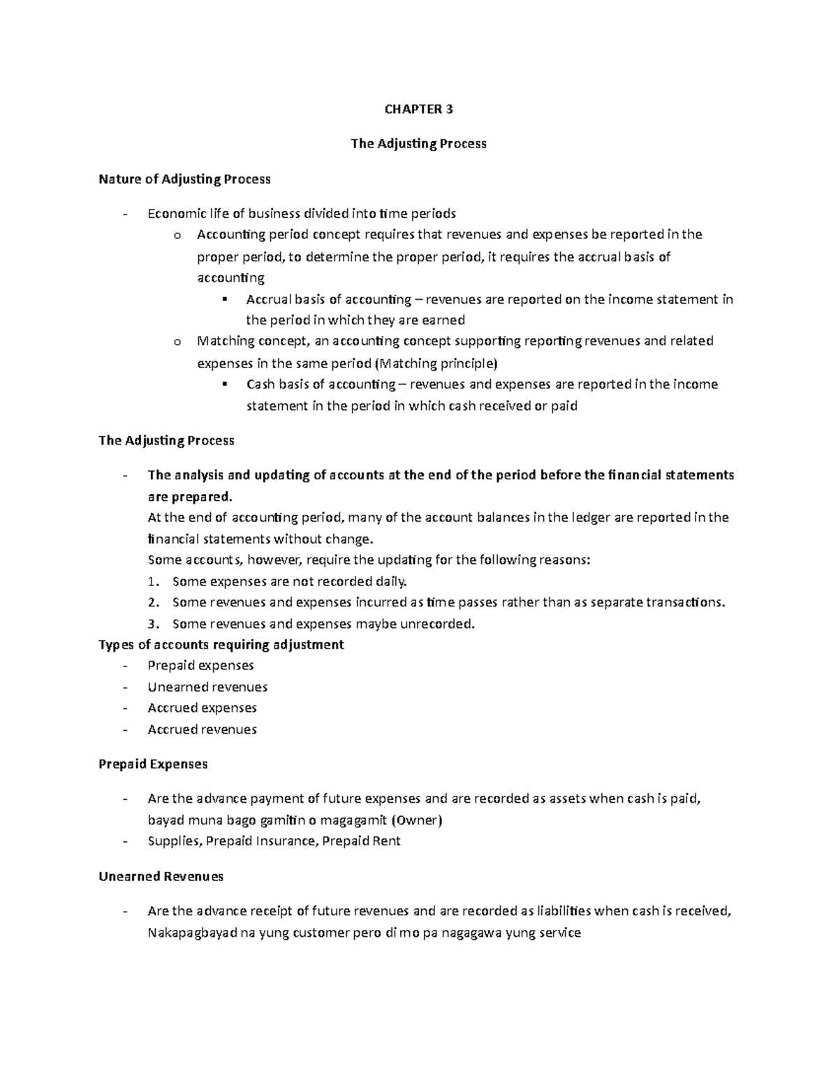 Chapter 3 - The adjusting process - CHAPTER 3 The Adjusing Process ...