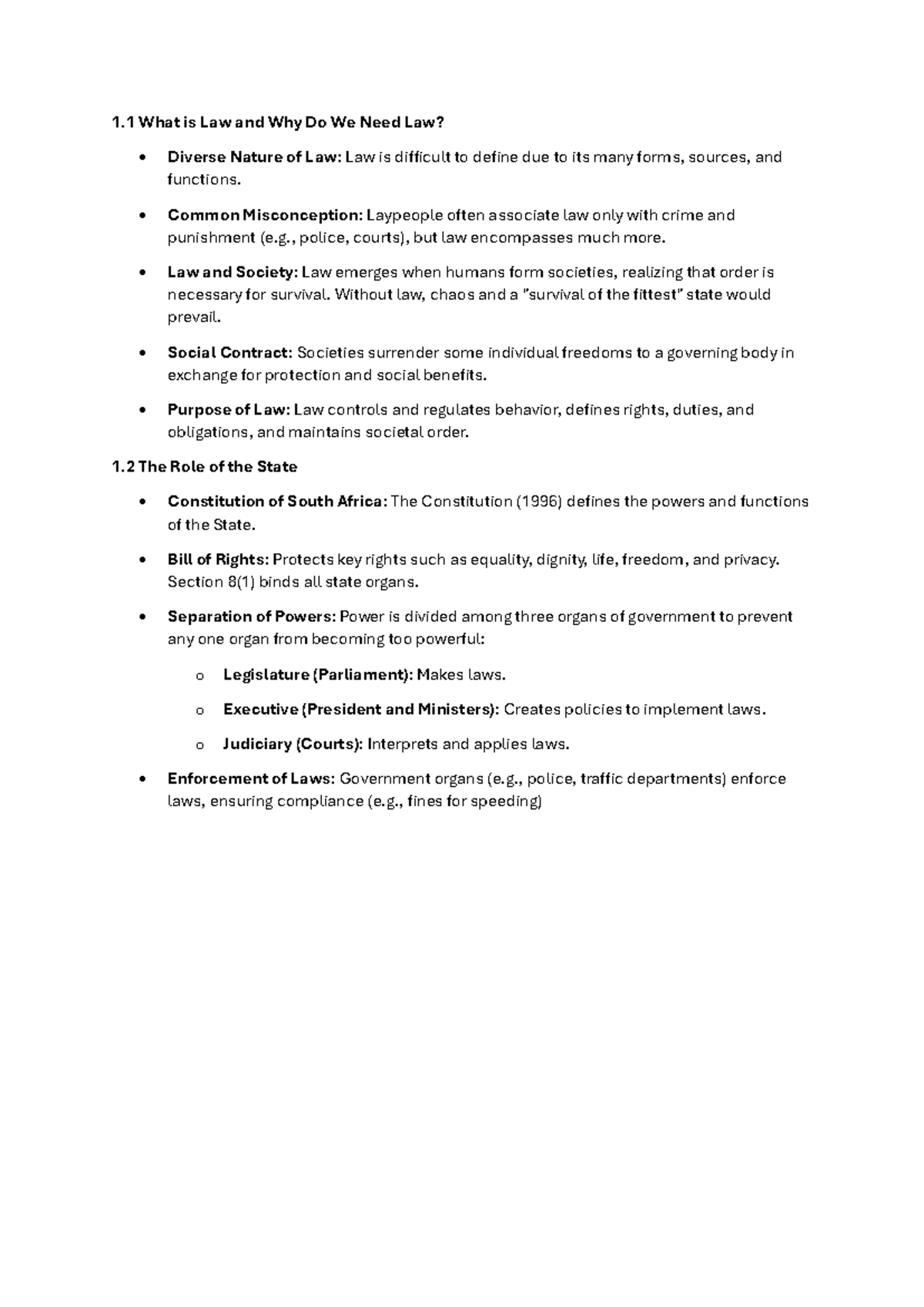Ch1 What is Laws and it role - 1 What is Law and Why Do We Need Law ...