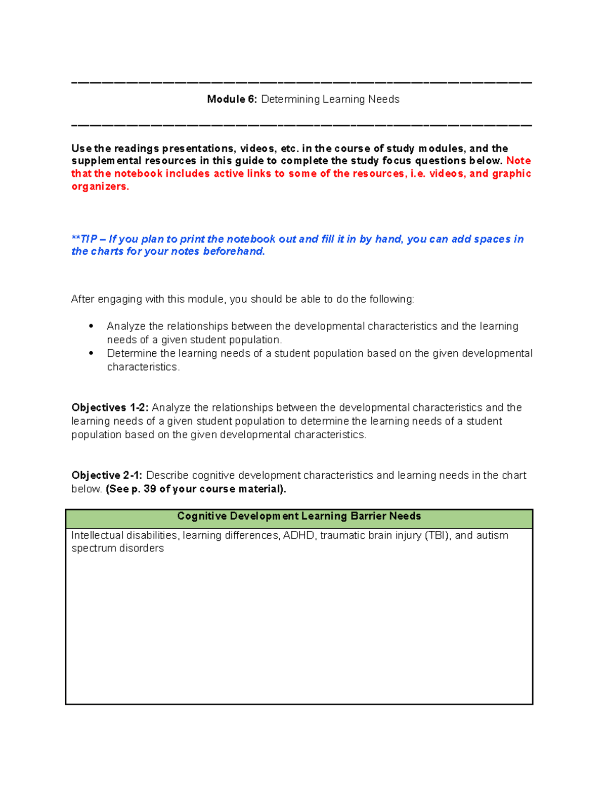 Module 6 Notebook - 1 - N/A - - Studocu