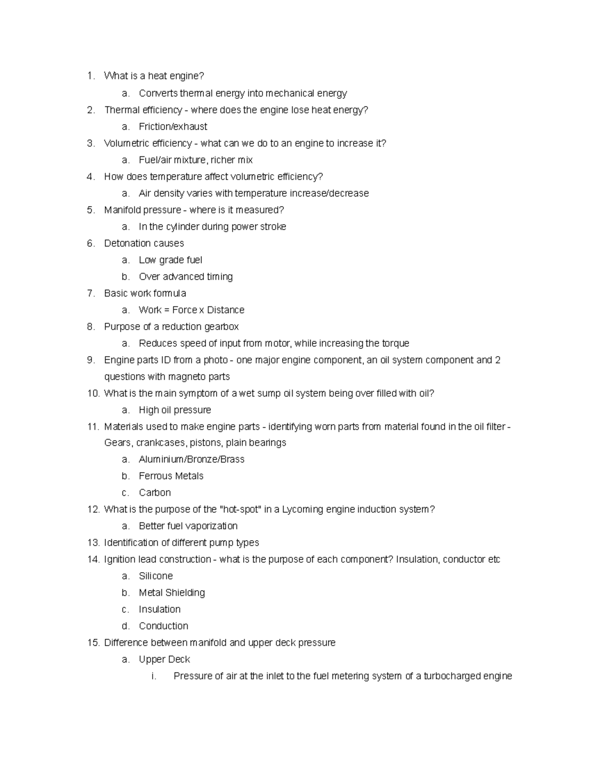 ARCP 210 Final Review 1 What Is A Heat Engine A Converts Thermal