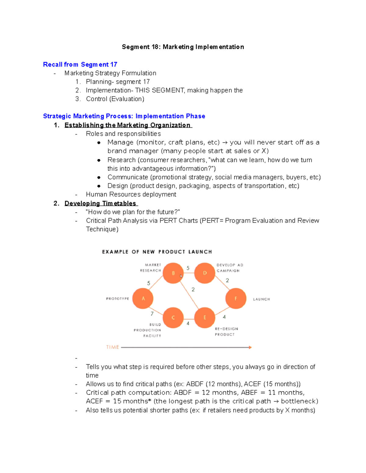 Segment 18 - Segment 18: Marketing Implementation Recall from Segment ...