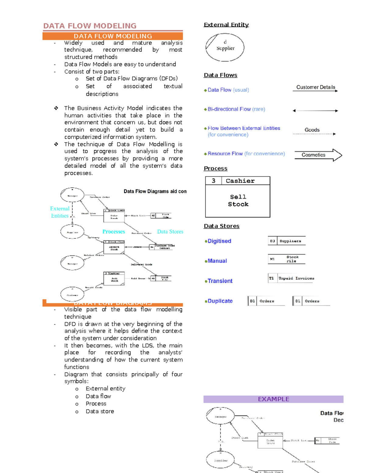4a Data Flow Models - DATA FLOW MODELING DATA FLOW MODELING - Widely used and mature analysis ...