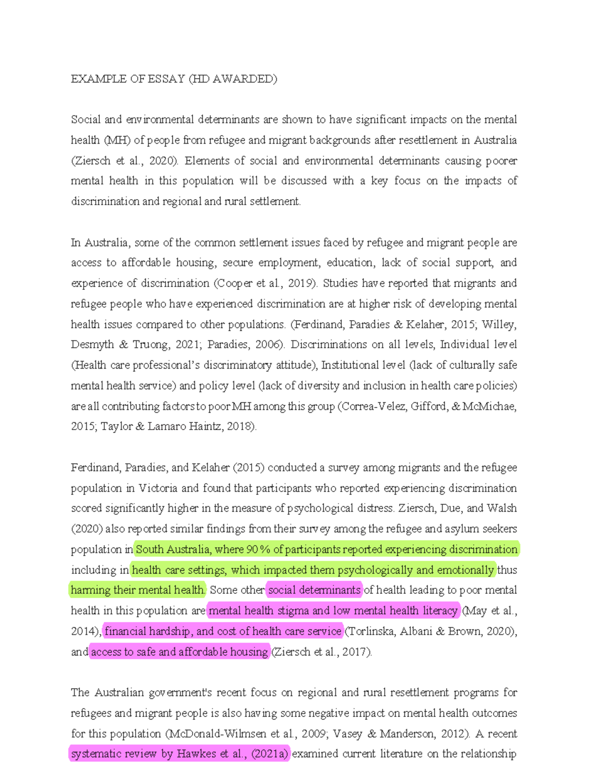 Example essay phs - hd awarded - EXAMPLE OF ESSAY (HD AWARDED) Social ...